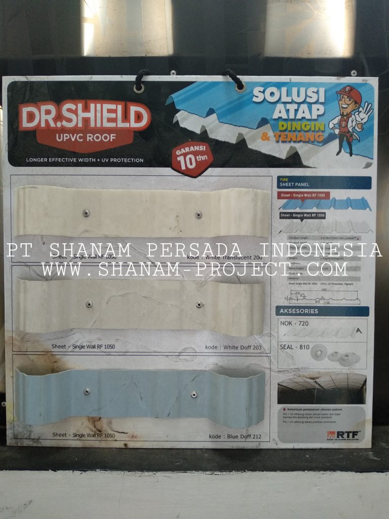 Harga Atap DR SHIELD UPVC Tebal 2 mm SHEET PANEL LE1050 Tahun 2026 ...