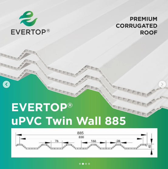 Supplier Evertop UPVC 10 mm Bandung dan Cimahi (Only Material) | PT Shanam Persada Indonesia