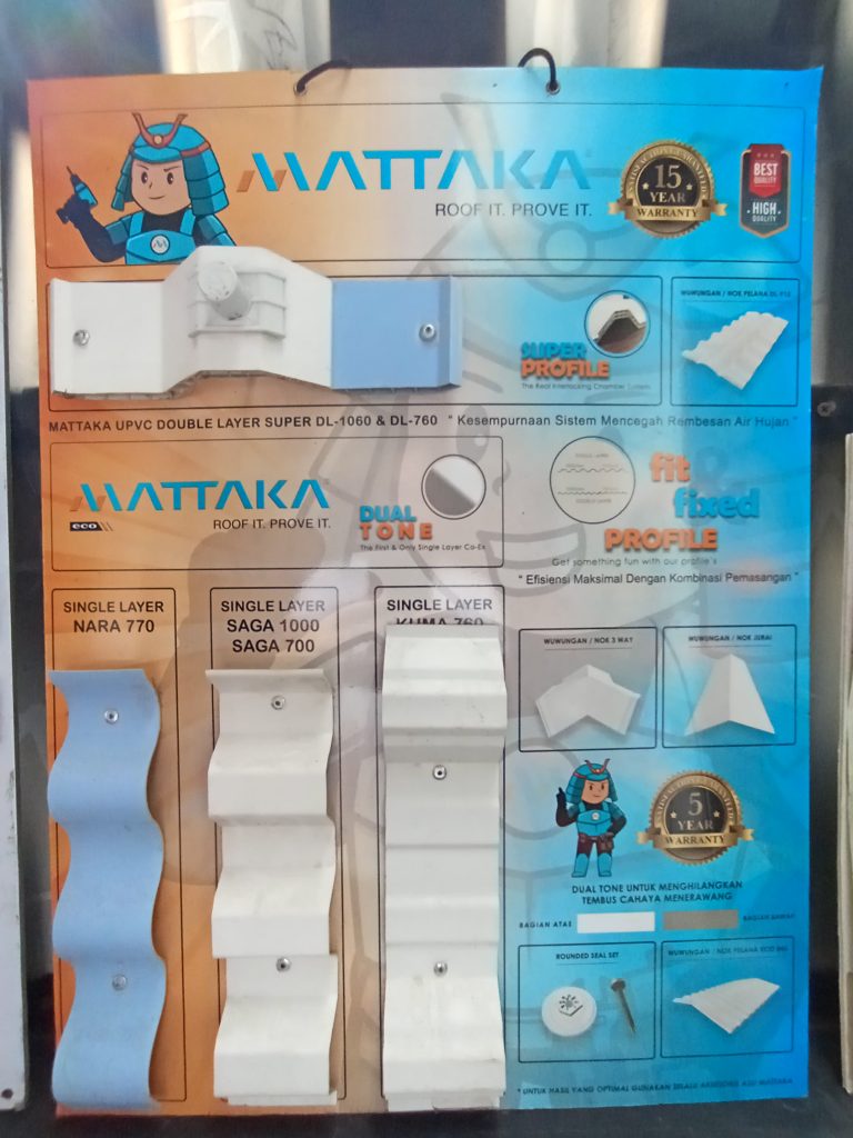 MATTAKA UPVC 1060 mm 12 mm Bandung dan Cimahi (Only Material) | PT ...
