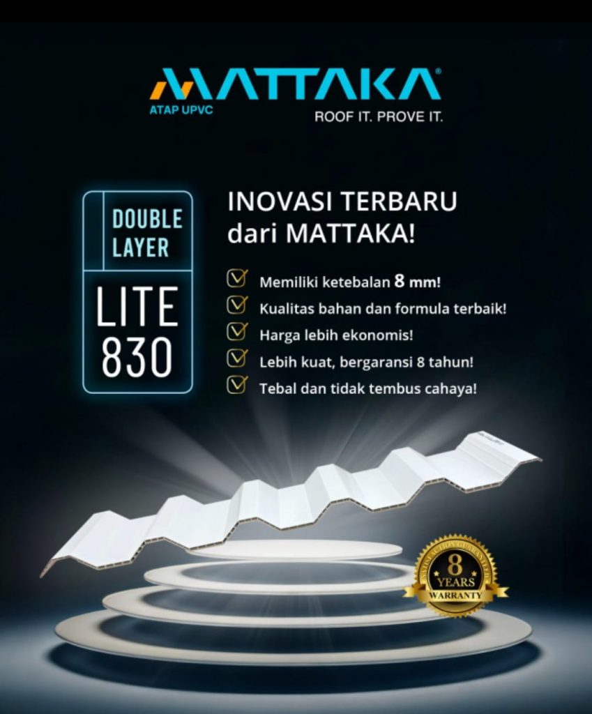Jual Mattaka UPVC Eco Saga 700 mm 1.25 mm Bandung dan Cimahi (Only ...